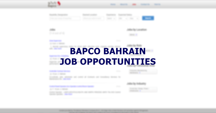 BAPCO Bahrain Job Vacancies 2025 - Bahrain OFW